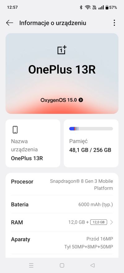 OnePlus 13R specyfikacja - halohalo.pl